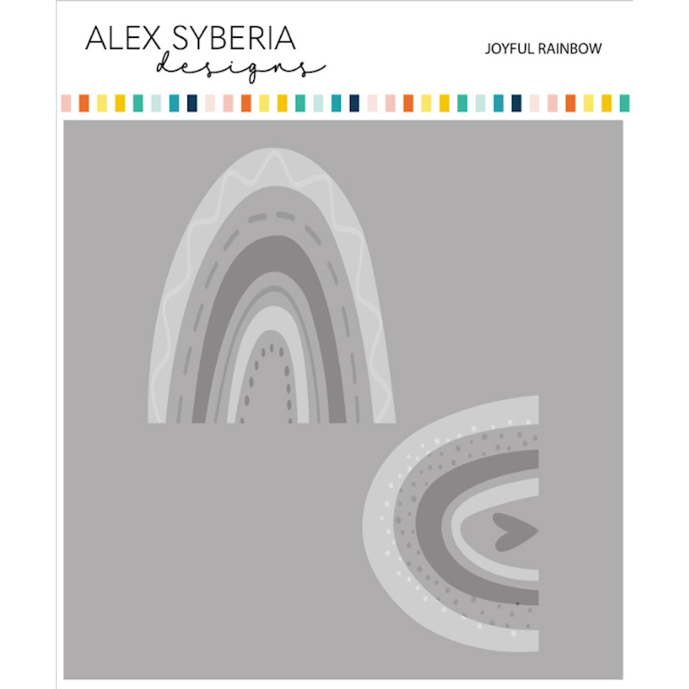 Alex Syberia Designs Joyful Rainbow Stencil Set asdste72* – Simon Says ...