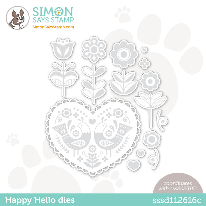 Simon Says Stamp Happy Hello Wafer Dies sssd112616c