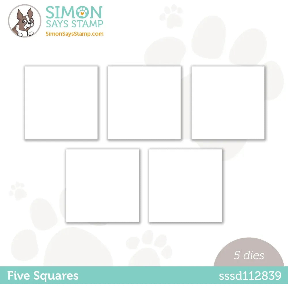 Simon Says Stamp FIVE SQUARES Wafer Dies sssd112839 Beautiful Days