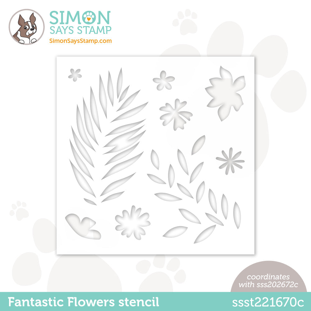 Simon Says Stamp Stencil Fantastic Flowers ssst221670c Be Creative